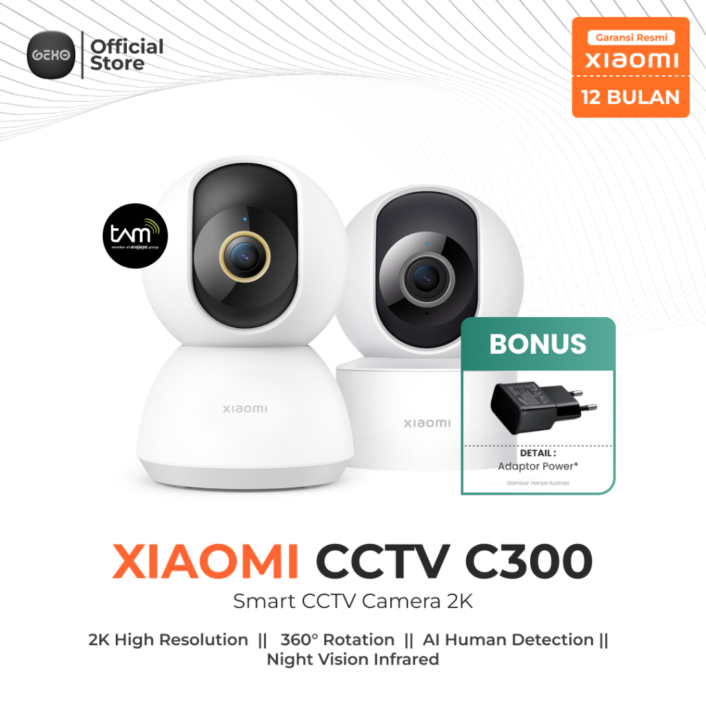 Jual Xiaomi Smart Camera C300 2K CCTV 360 Garansi Resmi | Shopee Indonesia