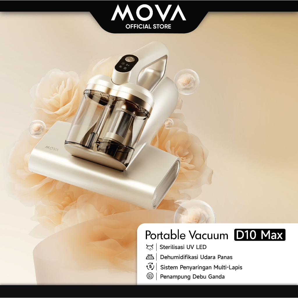 Jual Mova D10 Max Portable Vacuum | UV Sterilization | Hot Air Dehumidification | 11000 Pa ...