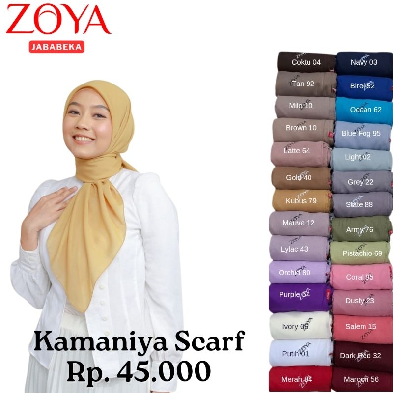 Jual ZOYA Kamaniya Plain Scarf Polos - Fashion Muslim Kerudung Jilbab ...
