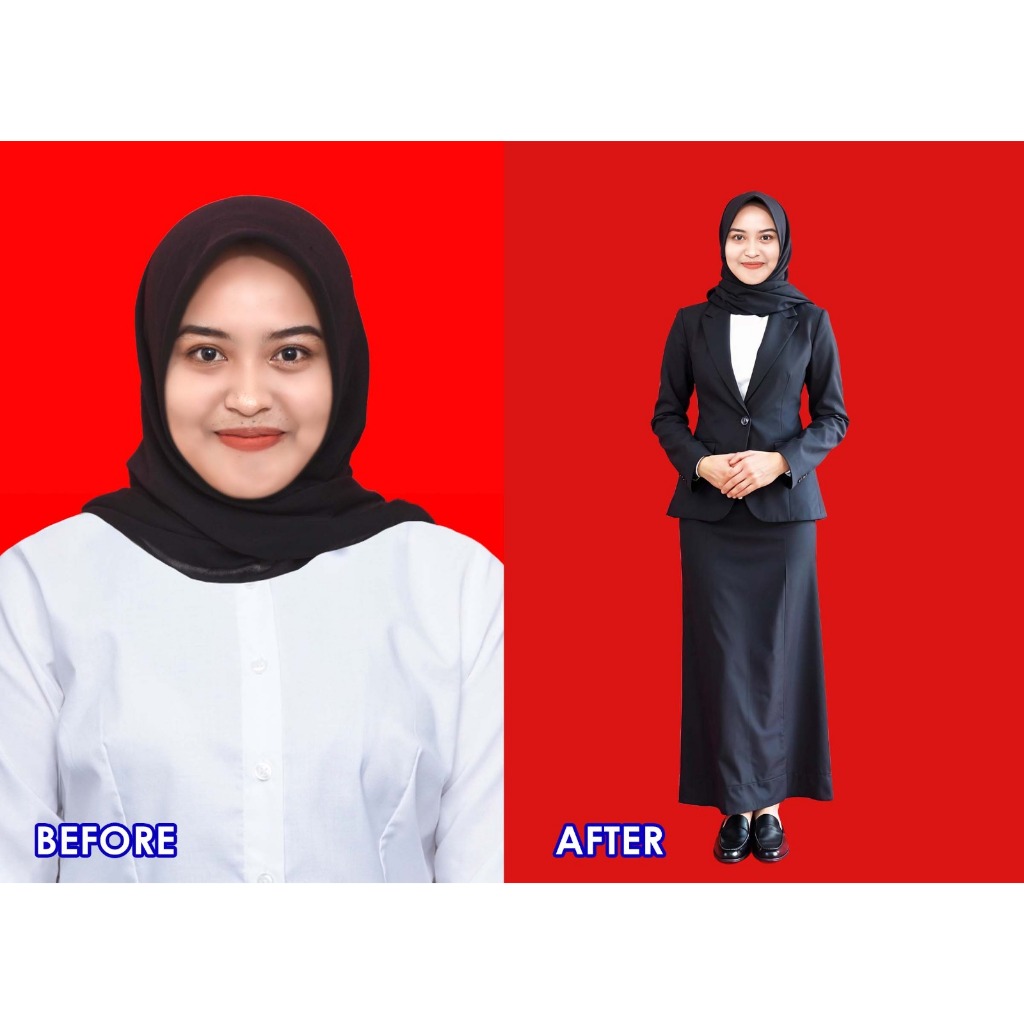 Jual Jasa Edit Pas Foto Kilat 10 Menit Jadi - Ganti Background Merah ...