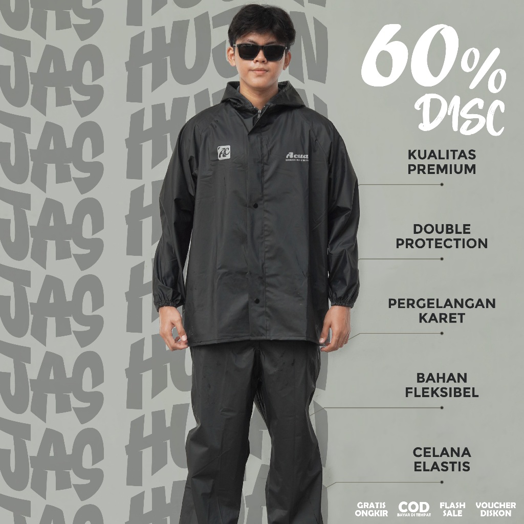 Jual jas hujan mantel hujan pria wanita setelan dewasa jas ujan jas hujan tebal rain coat jumbo ...