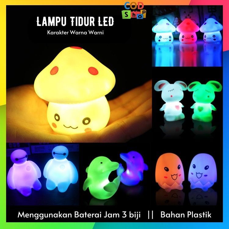 Jual MS - Lampu Tidur LED Karakter Warna Warni / Lampu LED Warna ...