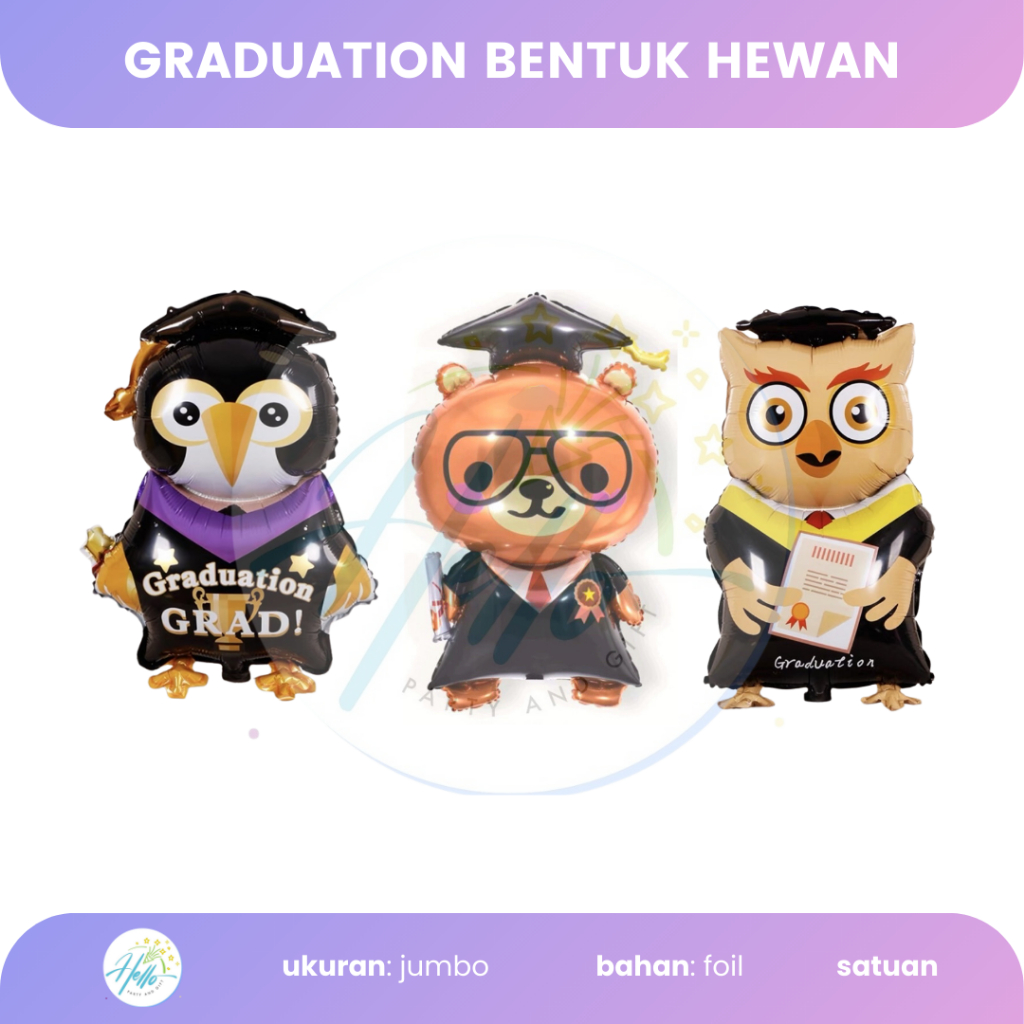 Jual BALON FOIL HAPPY GRADUATION / BALON GRADUATION / BALON WISUDA ...