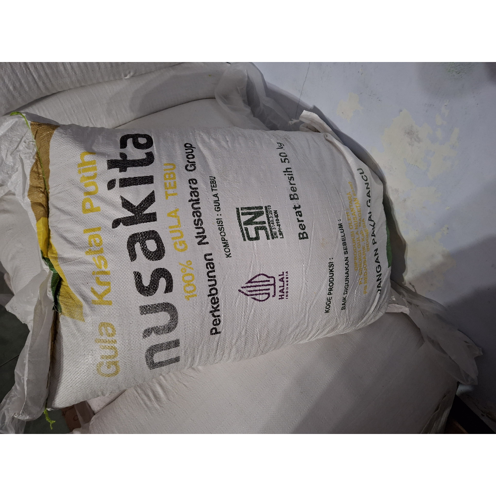 Jual Gula 50 kg Nusakita - Gula 1 Zak - Gula Tebu | Shopee Indonesia