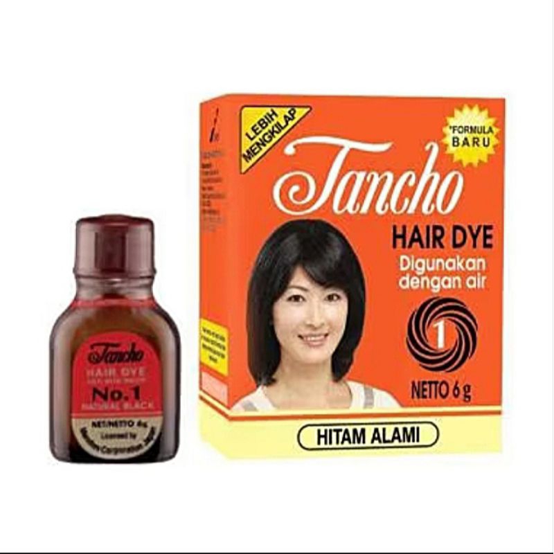 Jual TANCHO HAIR DYE 6 GR/SEMIR RAMBUT/WARNA NATURAL BLACK | Shopee ...