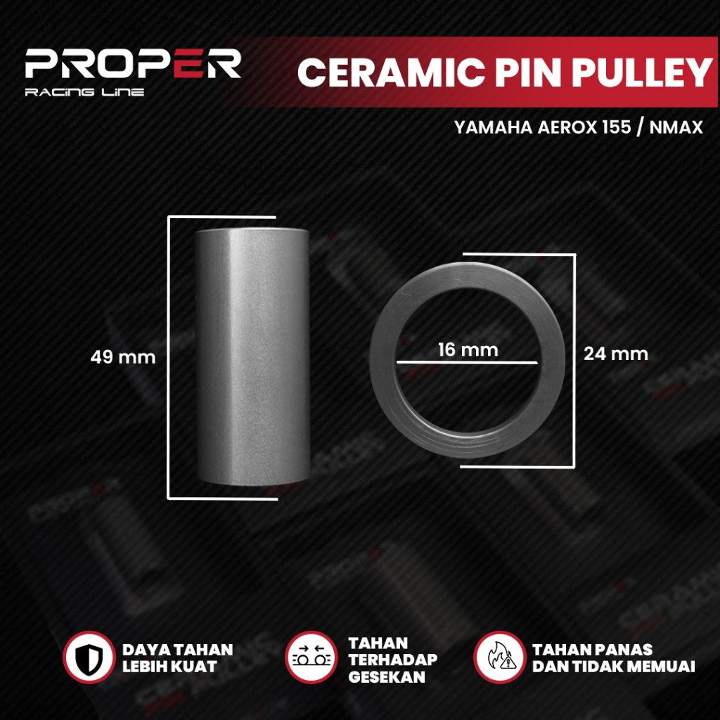 Jual PROPER RACING LINE CERAMIC PULLEY PIN NMAX OLD NEW AEROX OLD NEW CONNECTED LEXI 125 2DP B65 ...