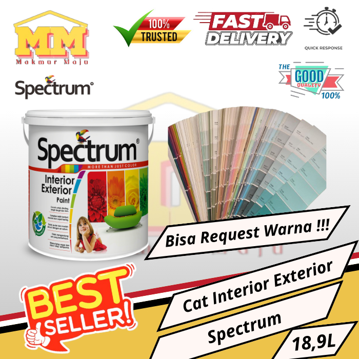 Jual Cat Tembok Interior Exterior 20 kg Spectrum Putih / Warna Tinting ...