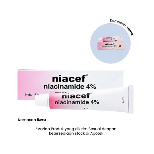 Jual Niacef Niacinamide 4% Kemas Baru/Gel 15 gr/Tube | Shopee Indonesia