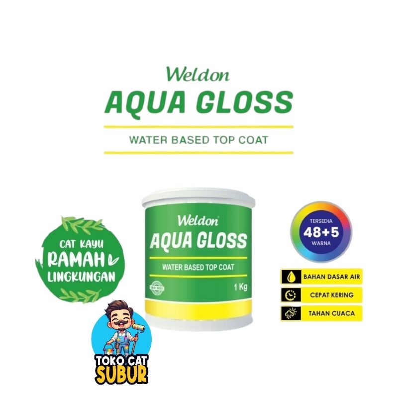 Jual Weldon Aquagloss Cat Kayu Besi Berpengencer Air 20 kg | Shopee ...
