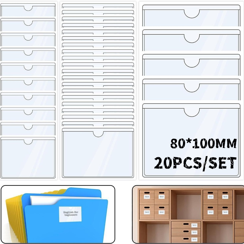 Jual 20 PCS/SET 80*100MM Label Harga Nama Produk Self Adhesive Card ...