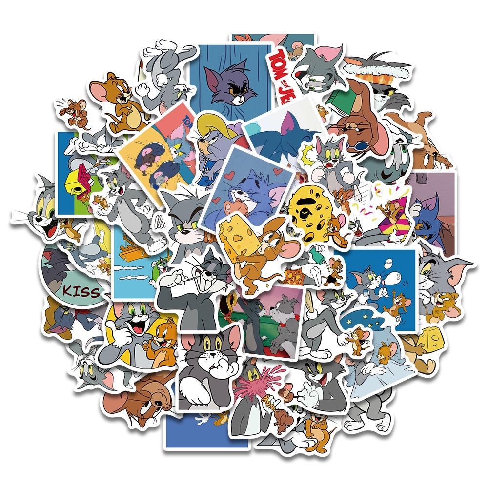 Jual Stiker Kartun Tom & Jerry Sticker WaterProof Premium isi 16 pcs ...