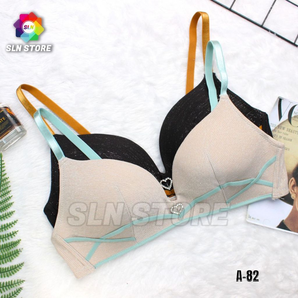 Jual (3PCS) BRA PUSH UP WANITA WARNA SOFT / BH IMPORT PEREMPUAN A82 (BRA ONLY) | Shopee Indonesia