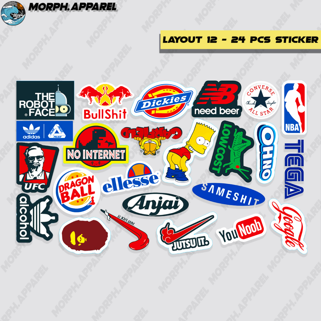 Jual Sticker Pack Premium - Sticker Helm / Outdoor - LAYOUT 12 Seri ...