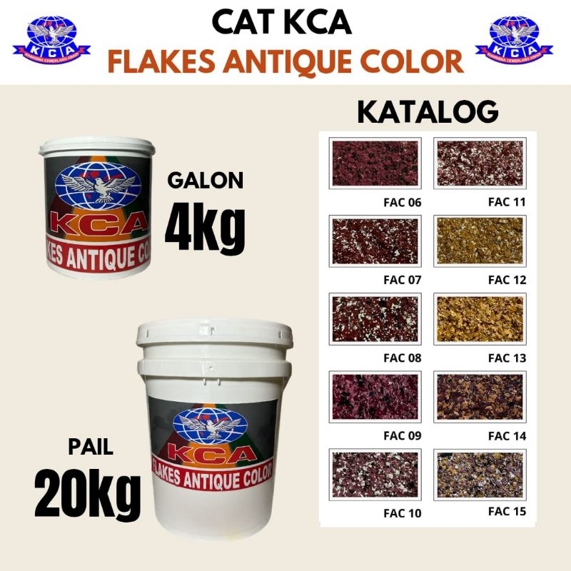 Jual Cat KCA Flakes Antique Color | Shopee Indonesia