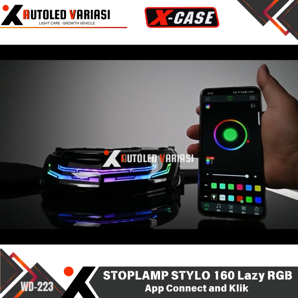 Jual Stoplamp Honda Stylo 160 RGB Running 3in1 Plus App 200 Mode Lampu ...