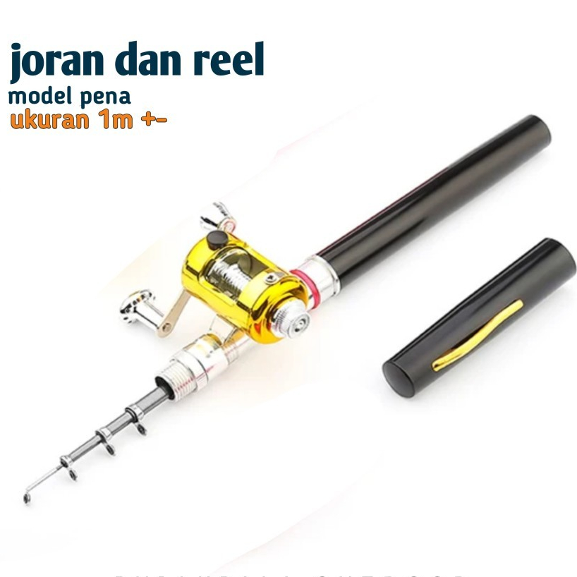 Jual Pancingan Mini Portable Set Joran & Reel / Fishing Rod Pen / Alat ...
