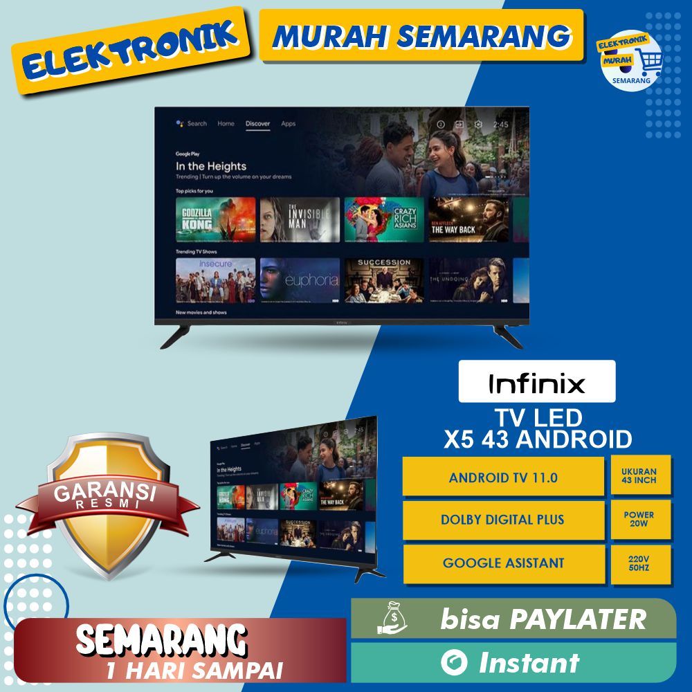 Jual Infinix Smart TV 43X5 - 43" FHD Display - Android TV - Digital ...