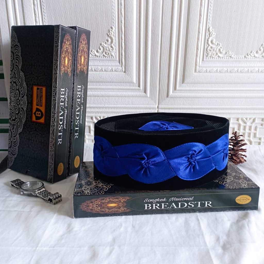 Jual Peci Kopeah Pria Model Terbaru Kembang Kol Hitam Biru Elegan ...