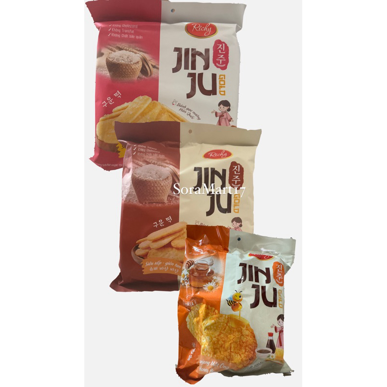 Jual Richy Jinju Rice Cracker Pink Salt Barbeque Honey Krekers Kue ...