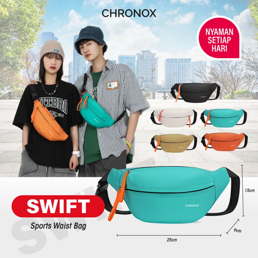 Jual Tas Pinggang Pria Wanita - Waistbag Anti Air - Tas Punggung Serbaguna - CHRONOX SWIFT ...