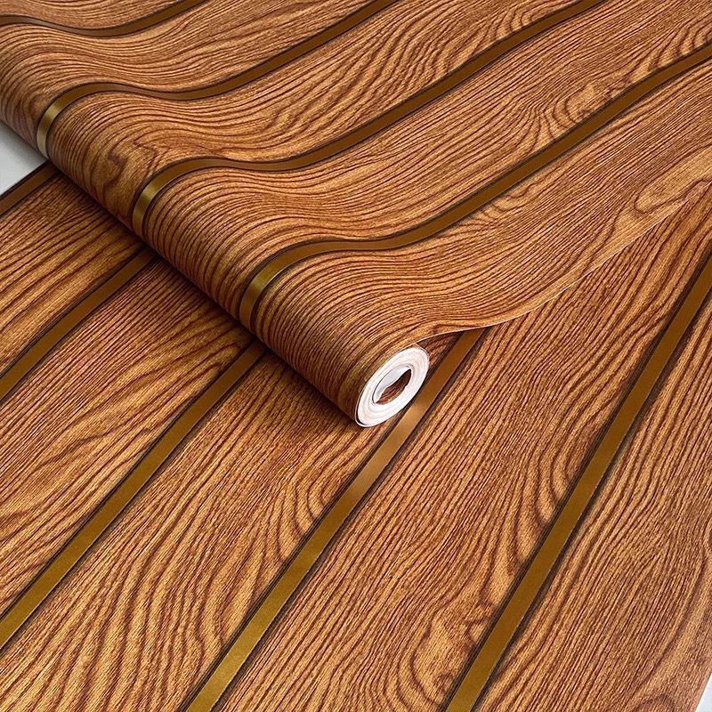 Jual Wallpaper Dinding Kayu Panel Coklat Lis Gold Mewah 7m s/d 8m x ...