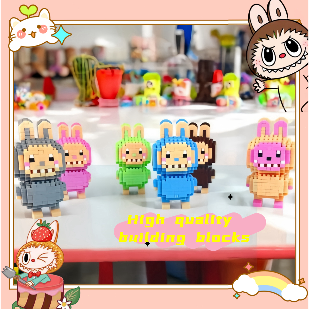 Jual Labubu blok bangunan karakter DIY nano bricks mainan edukasi anak ...