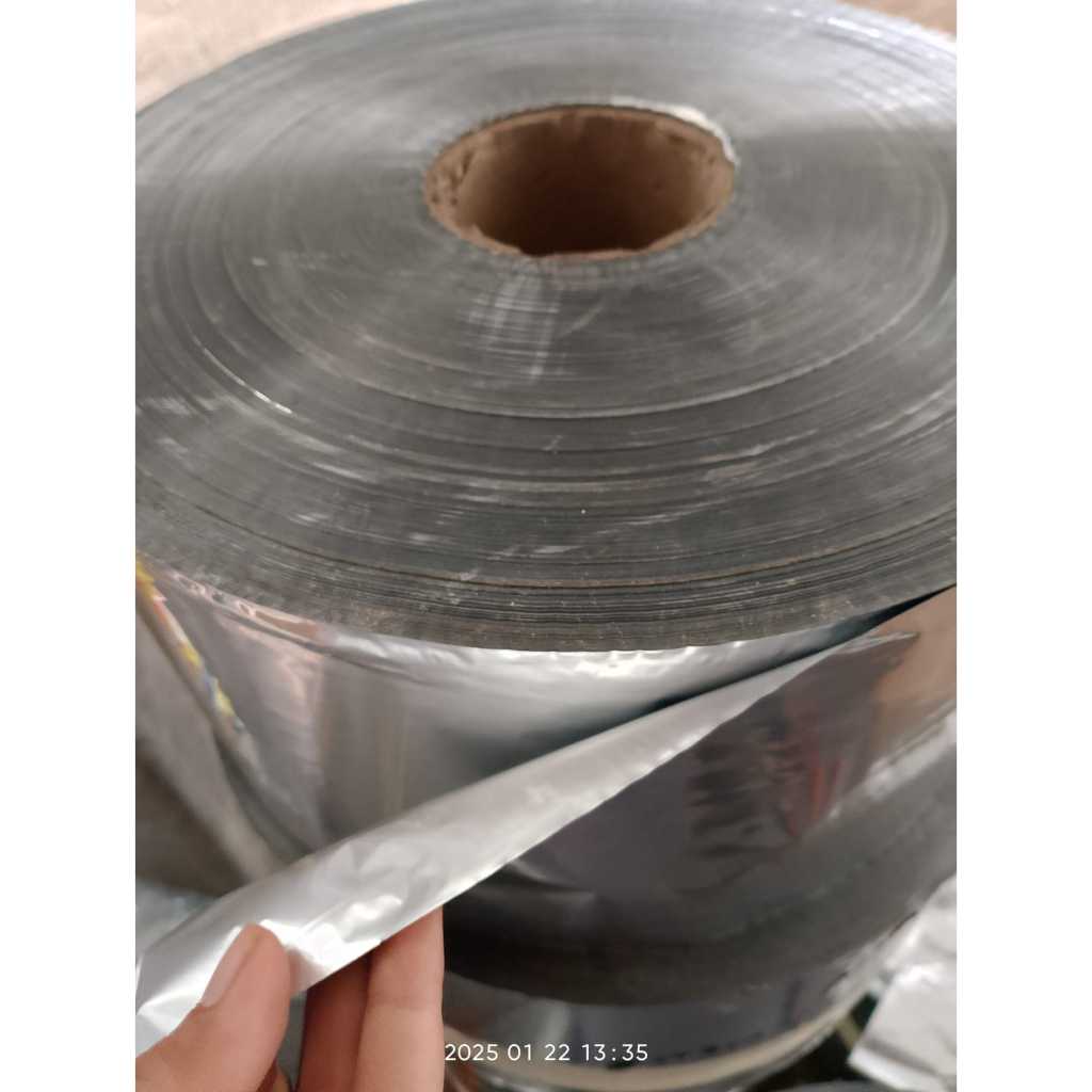 Jual roll plastik kemasan aluminium foill 16cmx500meter tebal 60micron ...
