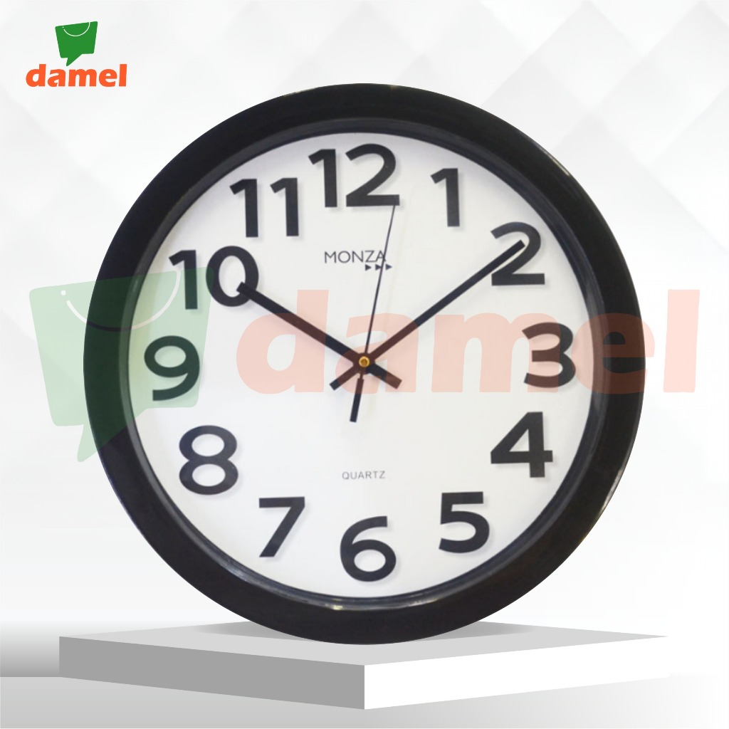 Jual JAM DINDING MONZA DIAMETER 20 CM (SERI 777) BODY WARNA LIST PUTIH ...