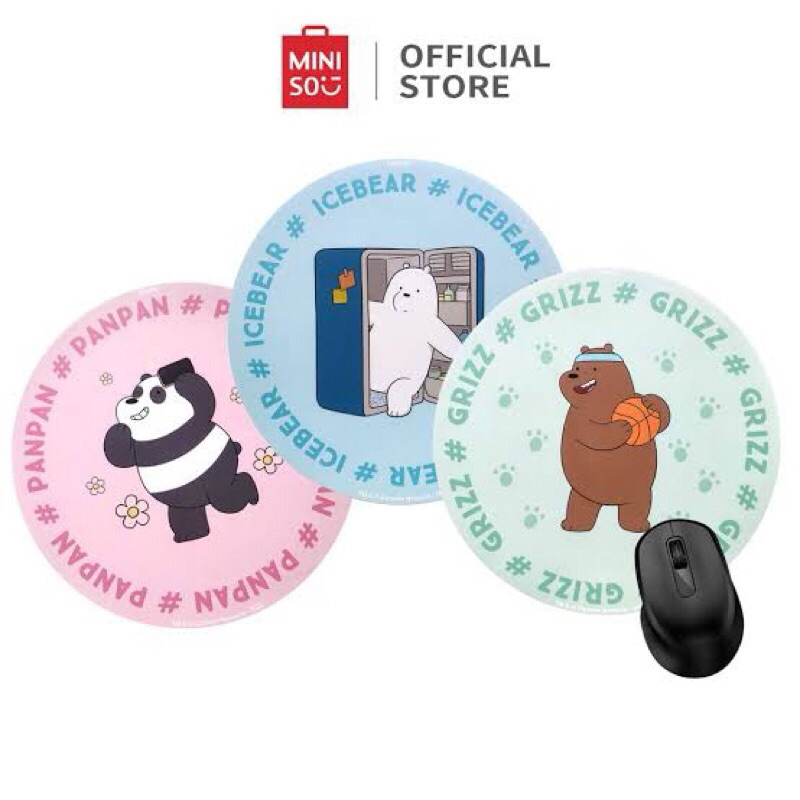 Jual Miniso We Bare Bears Collection Round Mouse Pad / alas mouse | Shopee Indonesia