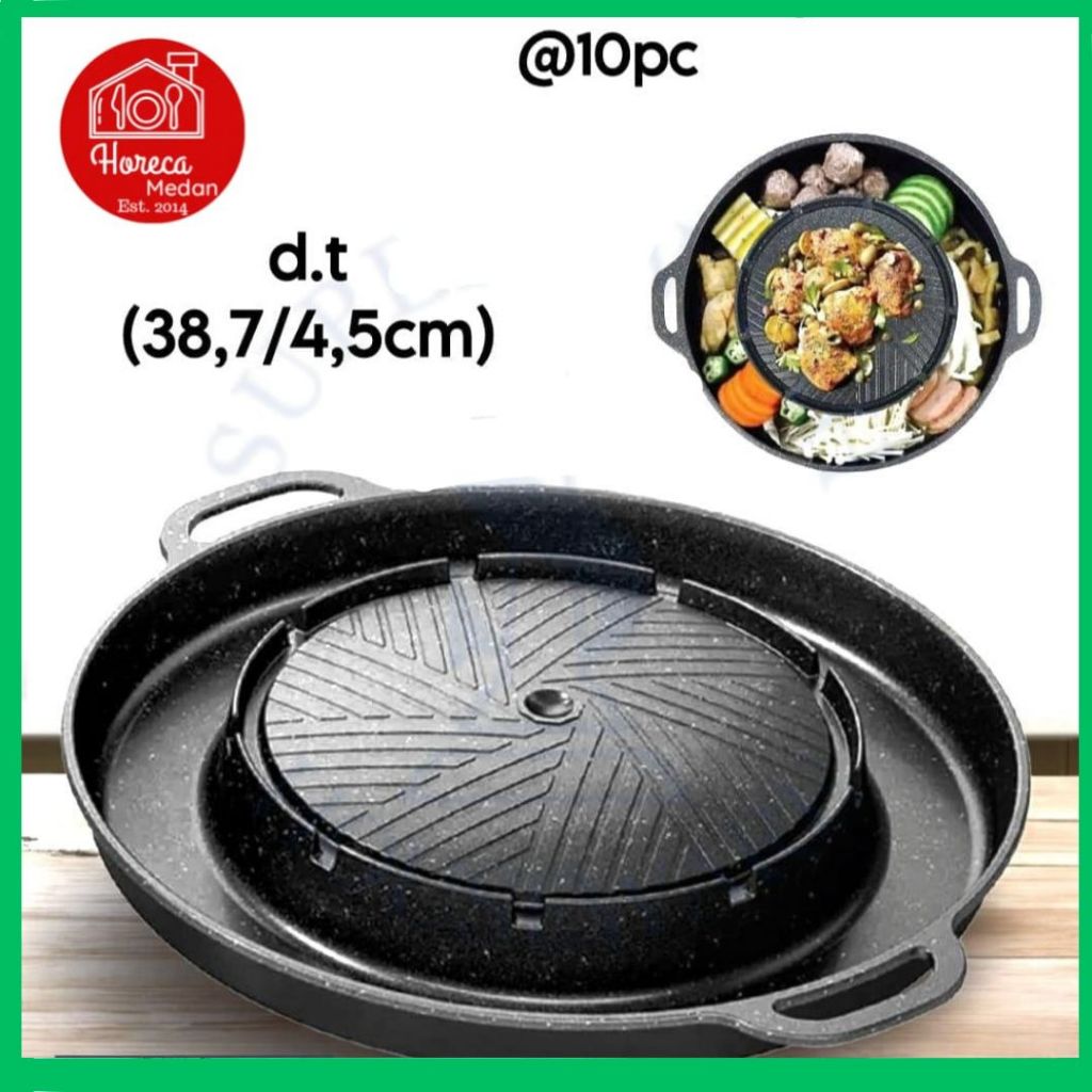 Jual PANGGANGAN BBQ PLATTER 2 in 1 / PANCI SHABU SHABU BULGOGI GRILL ...