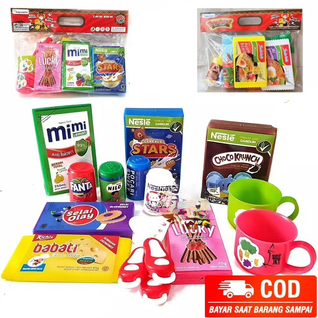 Jual [ BISA COD ] MAINAN SNACK (Fast Food Miniatur Makanan Ringan Jajan ...