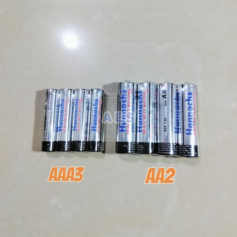 Jual Baterai AA2/AAA3 ABC Panasonic Hannochs 1,5V | Shopee Indonesia