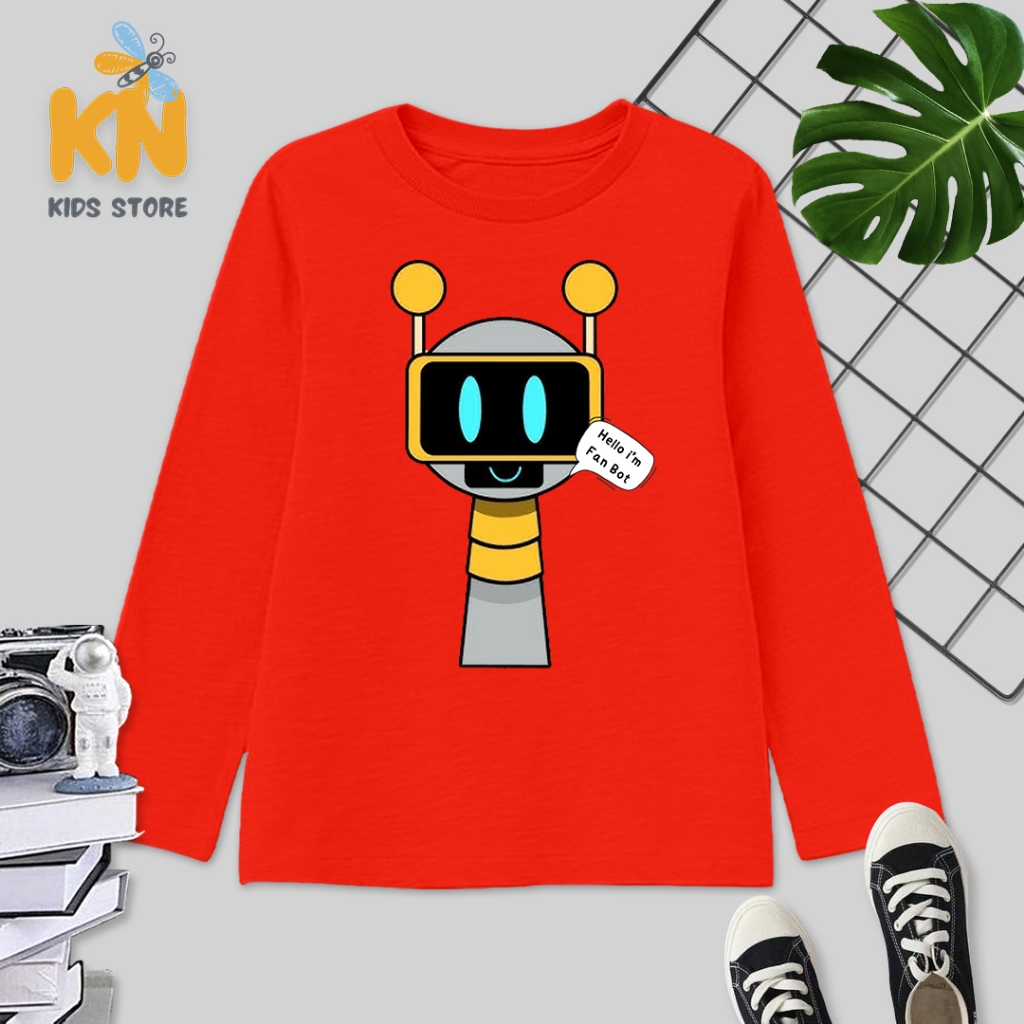 Jual KN Kaos Anak Fan Bot Baju Atasan Anak Lengan Panjang Incredibox ...