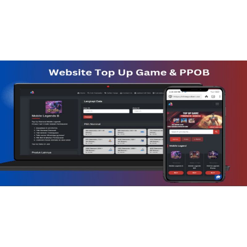 Jual Source Code Website Top Up Game Dan PPOB Terbaru | Shopee Indonesia