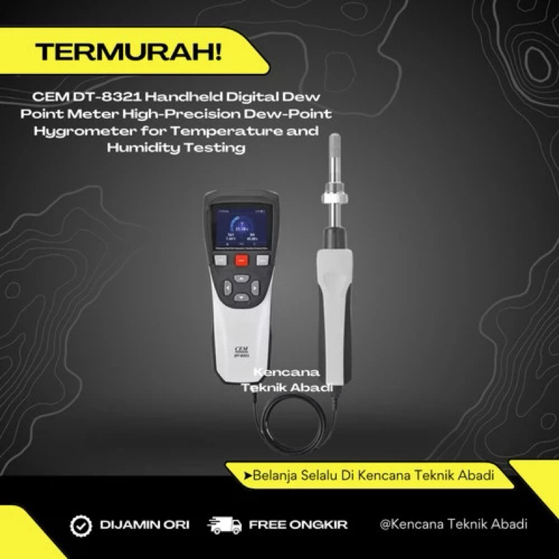 Jual CEM DT-8321 Handheld Digital Dew Point Meter High-Precision Dew ...