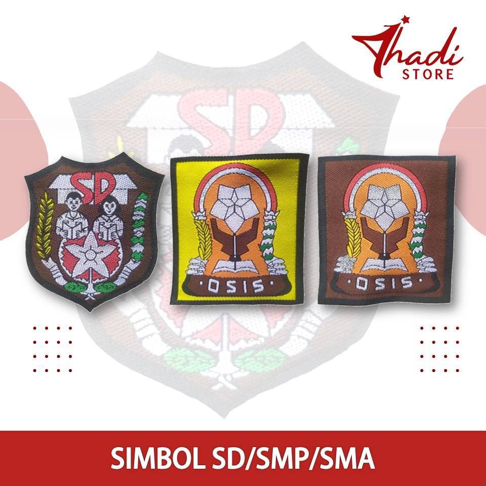 Jual Emblem Badge Simbol Sekolah, Bed SD/SMP/SMA/Bendera/Depag Bahan ...