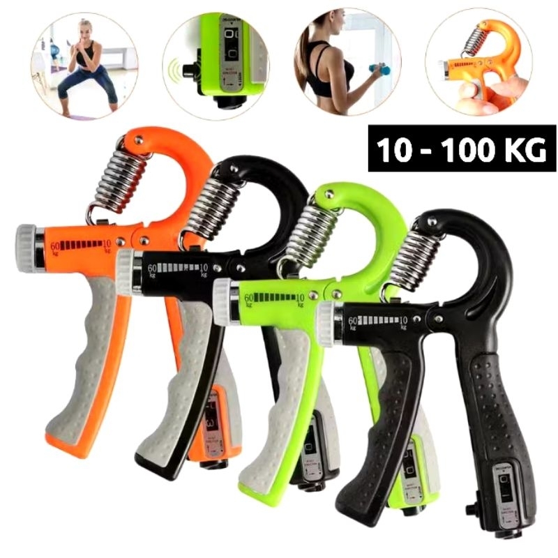 Jual [ SKS ] COD Handgrip Hand grip Counter 10-100KG Alat Bantu Fitness ...