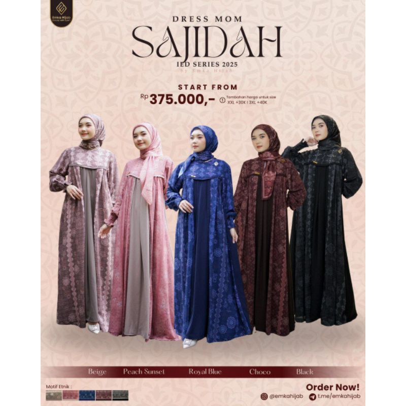 Jual CMSSTORE | Hana Sajidah by Emka Hijab - Sajidah Dress Gamis Semi ...