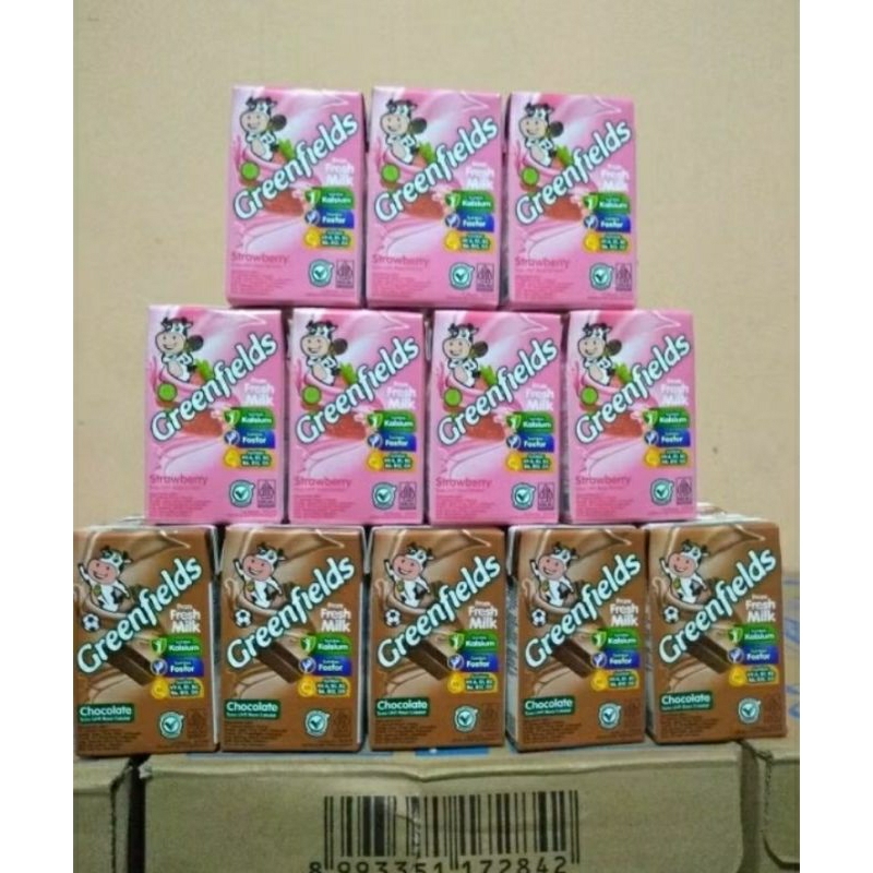 Jual SUSU GREENFIELDS UHT 105 ML X 40 PICS PERKARTON Rasa Strobery, Coklat, Full cream. Susu Uht ...