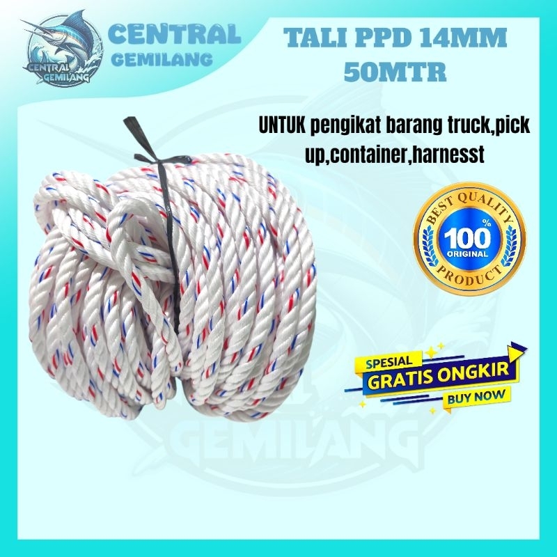 Jual TALI TAMBANG PPD 14MM,Tali pengikat barang truck,pick up,container ...