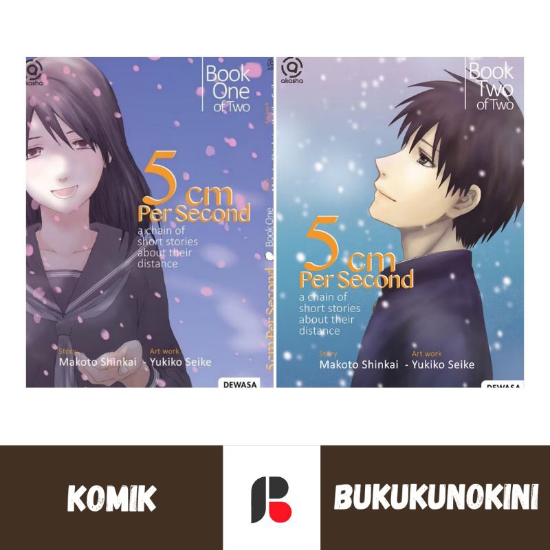 Jual (Original, Segel) Komik 5 cm per Second vol 1 2 - Makoto Shinkai (Akasha) | Shopee Indonesia