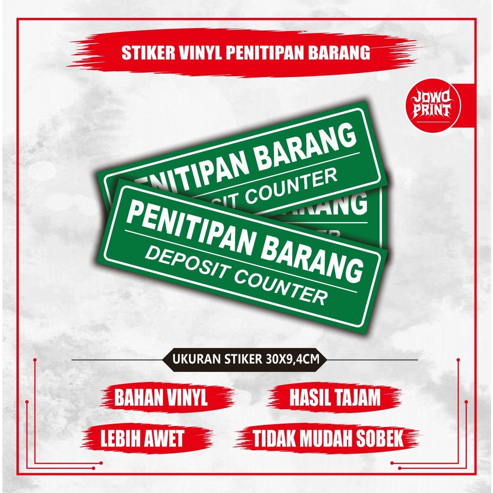 Jual Stiker vinyl penitipan barang - Stiker tempat penitipan barang ...