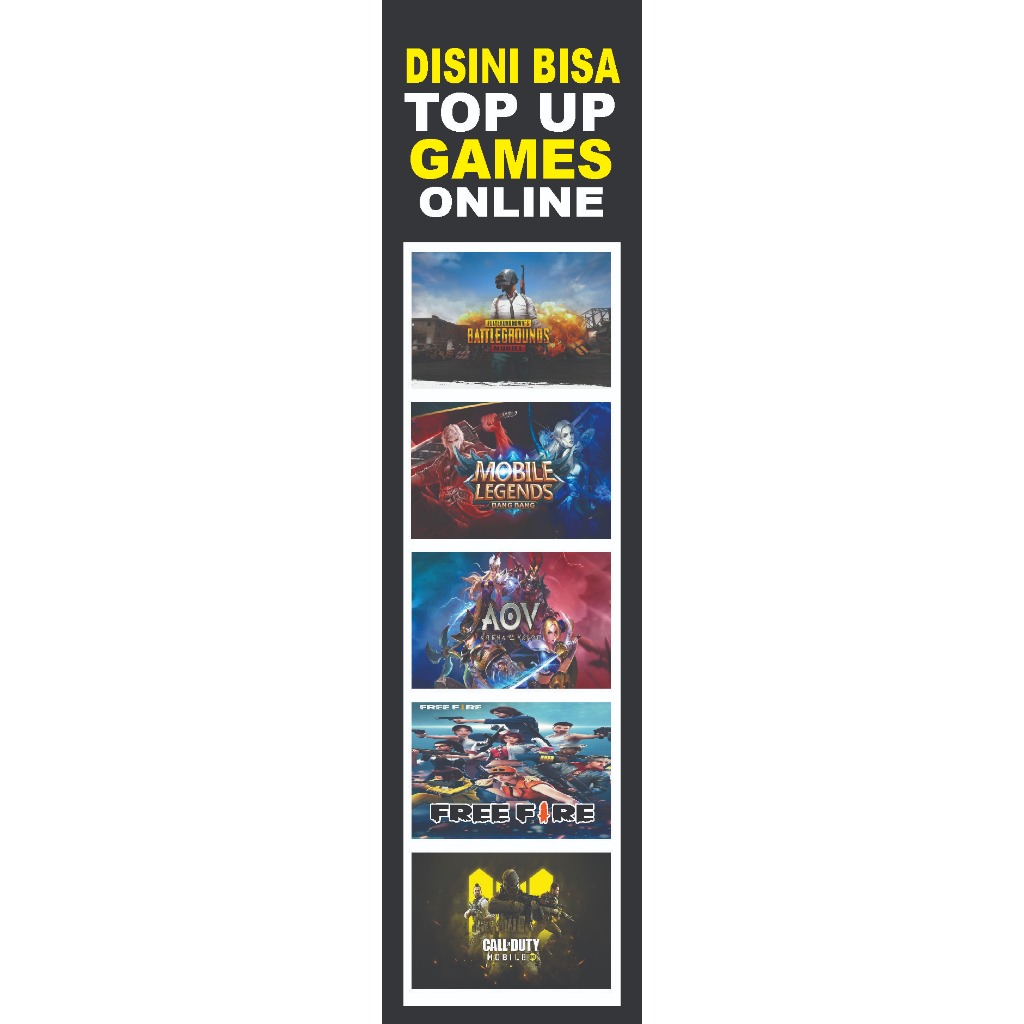 Jual SPANDUK KONTER HIASAN TOP UP GAME | Shopee Indonesia