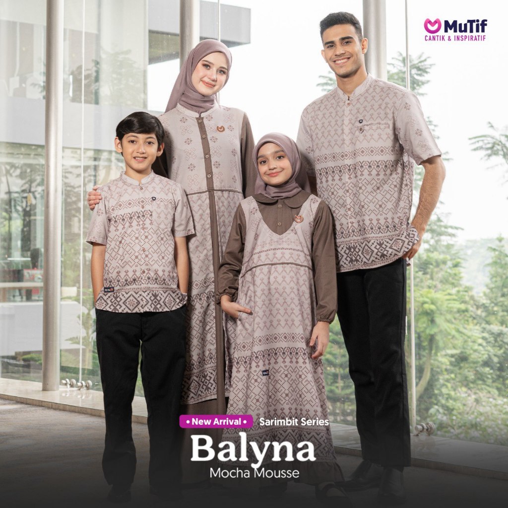 Jual TERBARU 2025 SARIMBIT KELUARGA MUTIF BALYNA - AFNAN MOCHA MOUSSE ...