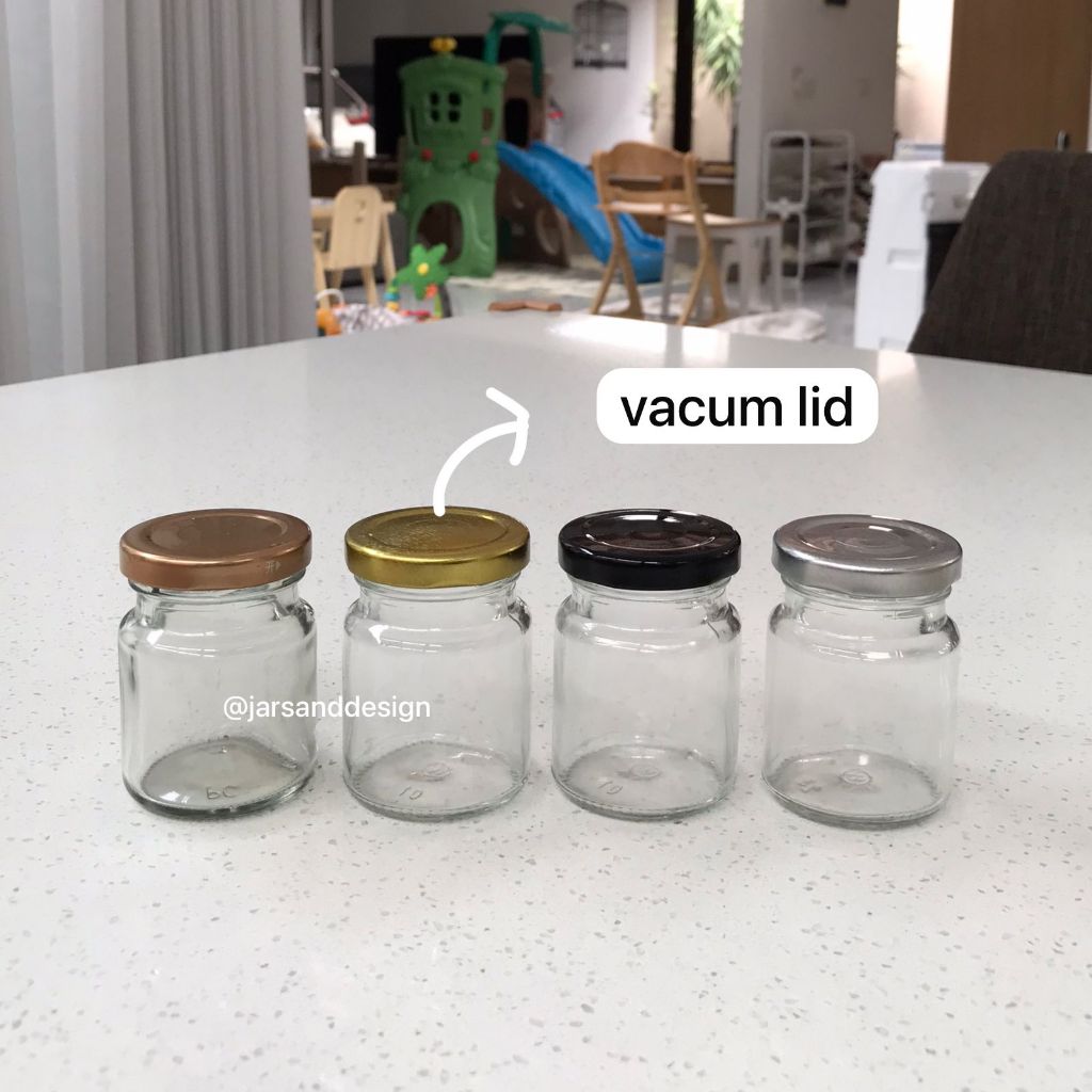 Jual Jar Kaca Bulat 70ml Tutup Vacuum / Round Glass Jar 70ml Vacuum Lid ...