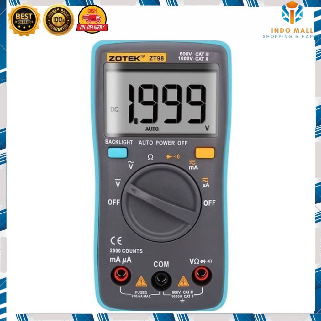 Jual AVOMETER DIGITAL ZOTEK ZT98 / MULTITESTER DIGITAL ZT98ORIGINAL ...