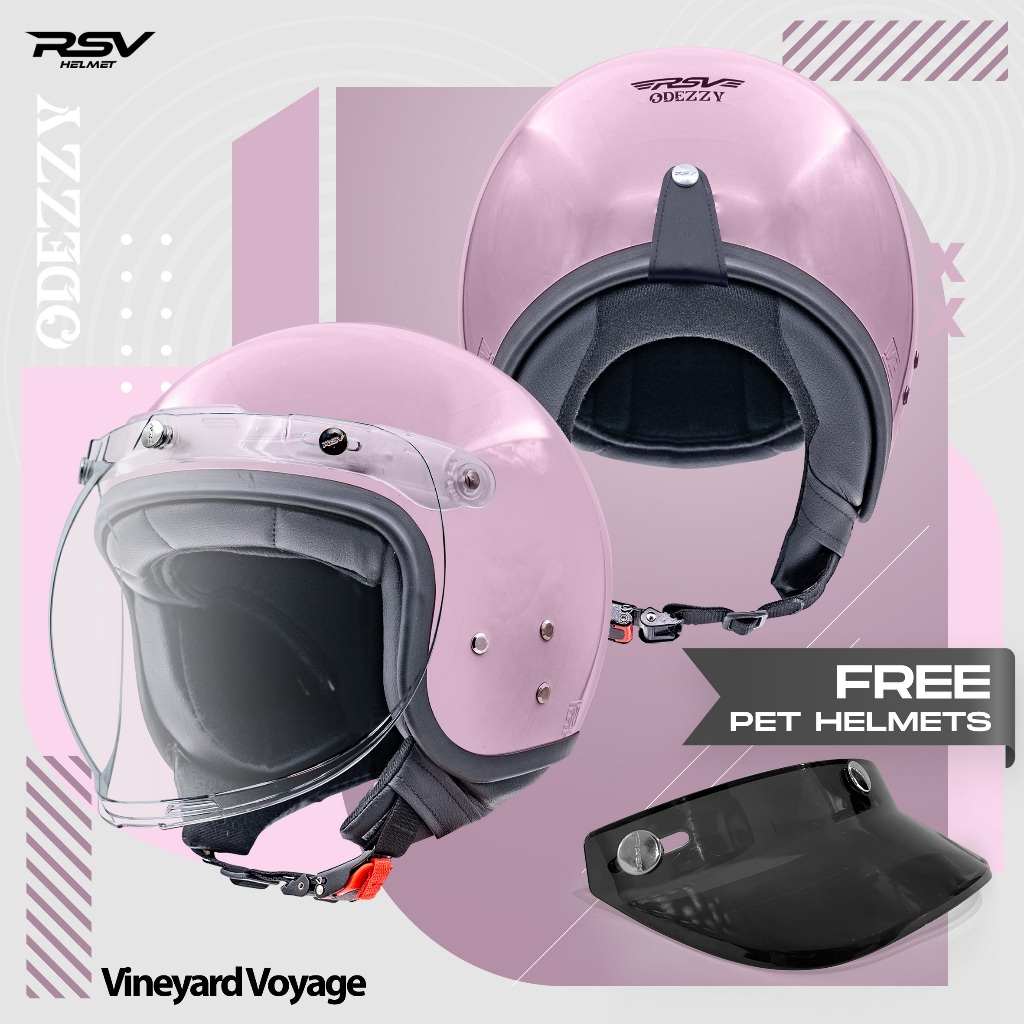 Jual Helm RSV Odezzy Solid Vineyard Voyage Pink Glossy Single Visor ...