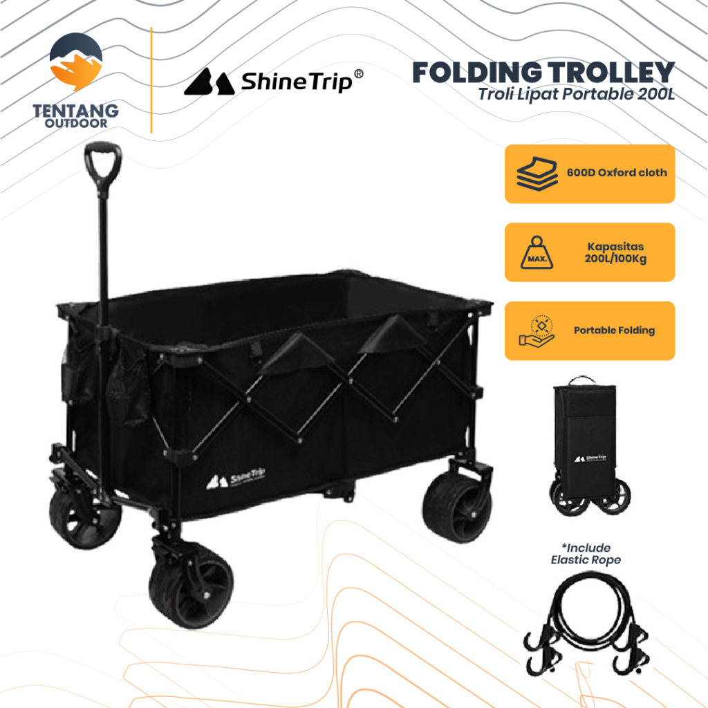 Jual Troli Lipat Portable SHINETRIP Camping Outdoor Trolley Keranjang ...