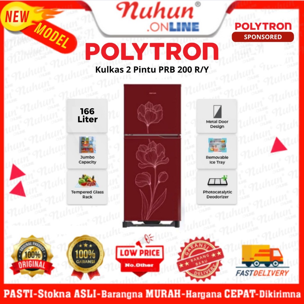 Jual Polytron Kulkas 2 Pintu PRB 200 R/Y | Shopee Indonesia