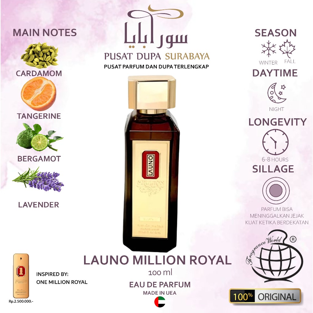 Jual Parfum Asli Arab Original premium fragrance world Parfume/ la uno ...